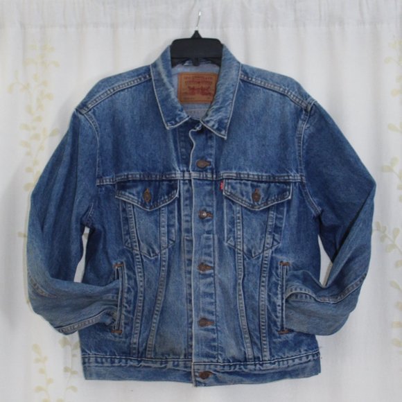 Levi's | Jackets & Coats | Vintage 8s Levis Blue Denim Red Tab Trucker Jean Jacket 70506 026 Usa ...